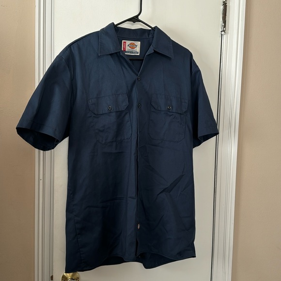 Dickies | Shirts | Clearance Euc Dark Blue Dickies Button Up Work Shirt ...